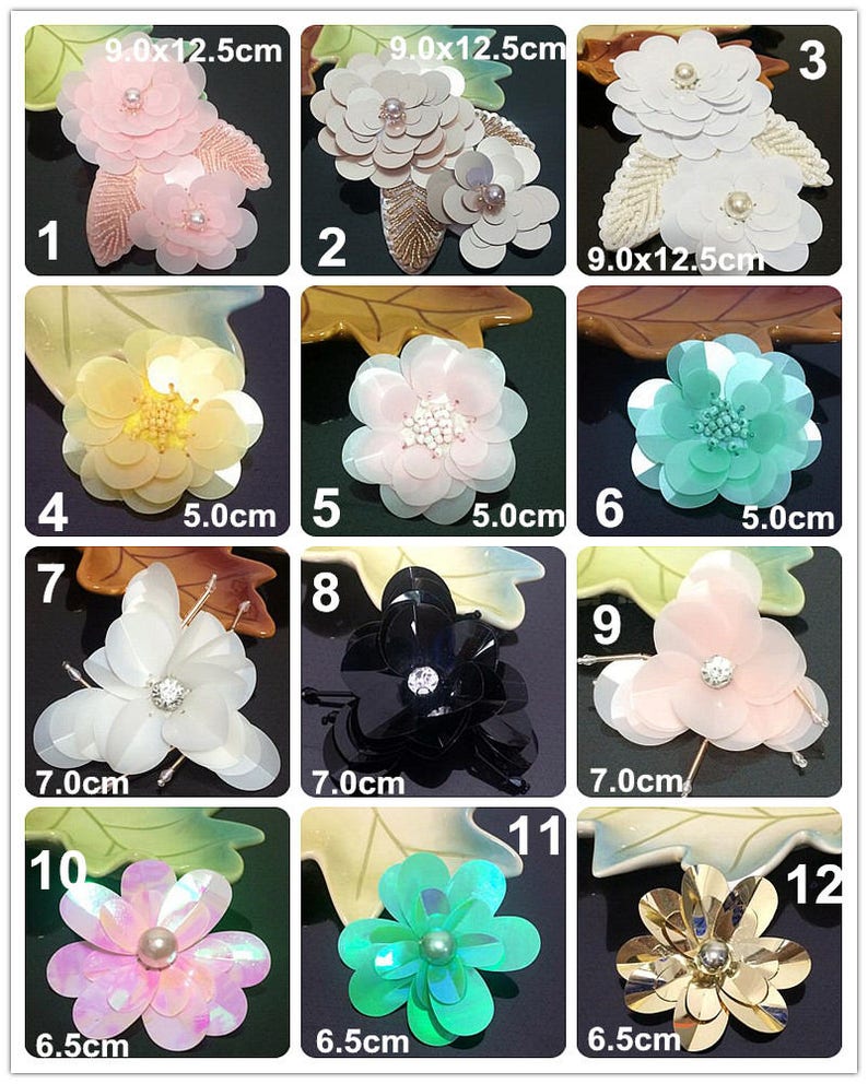 Crystal Beaded Fabric Sequins Flower Bird Flamingo Applique | Etsy