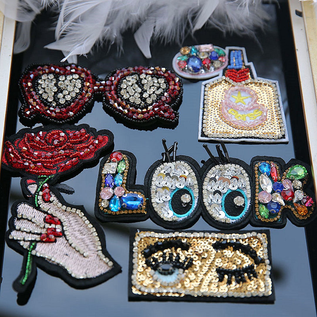 Crystal Glitter Beaded Eye Look Hand Rose Heart Sunglasses Perfume ...