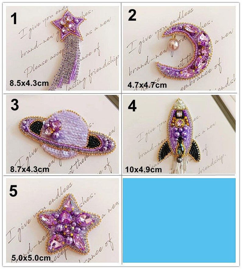 Crystal Sequins Beaded Star Moon Planet Rocket Applique Cloth - Etsy