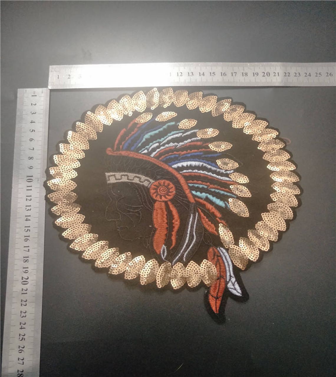 Glitter Sequins Beaded Heart Bear Chips Indian Applique Cloth - Etsy