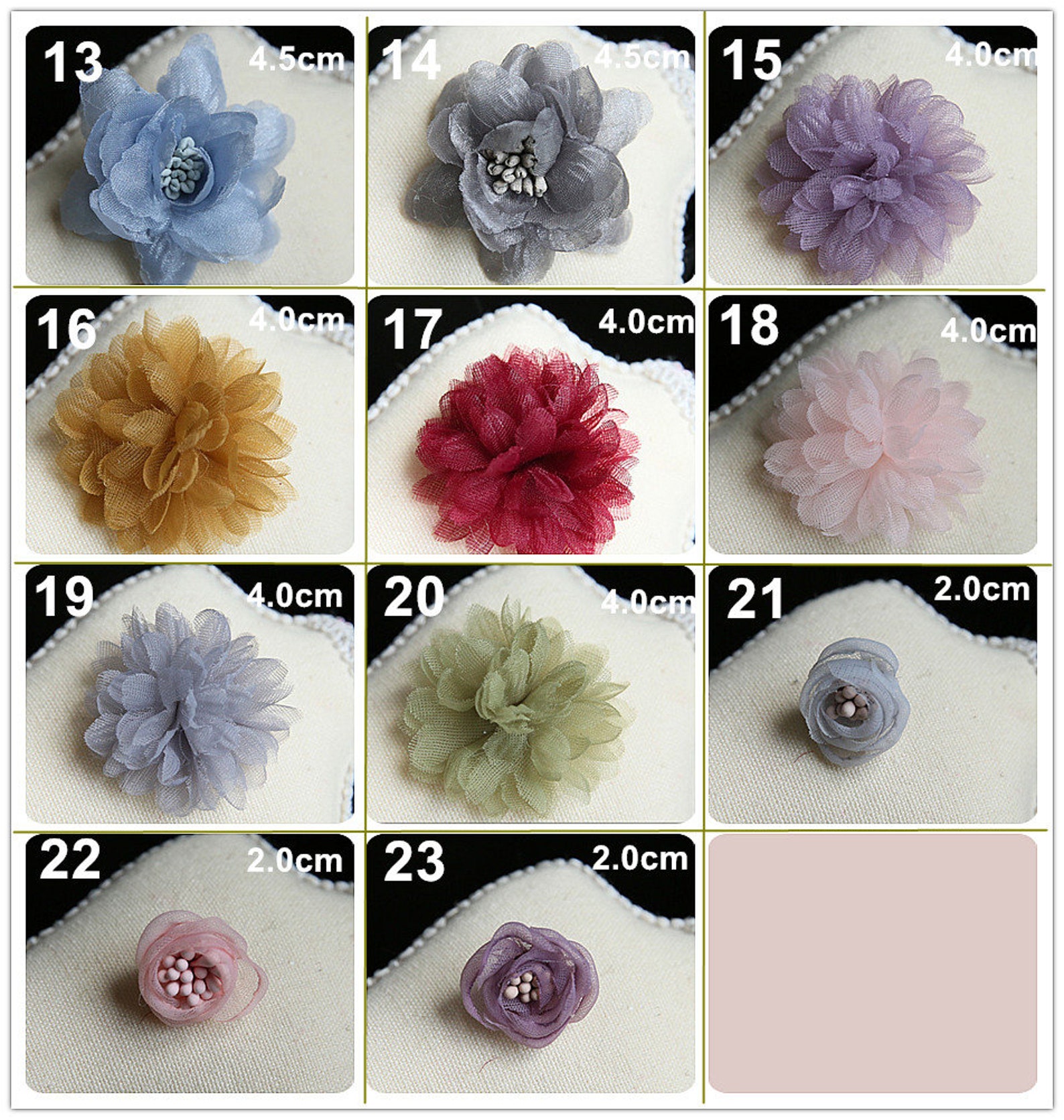 Fabric Beaded Satin Silk Flower Applique Multi Size Flowers Cloth Patch ...