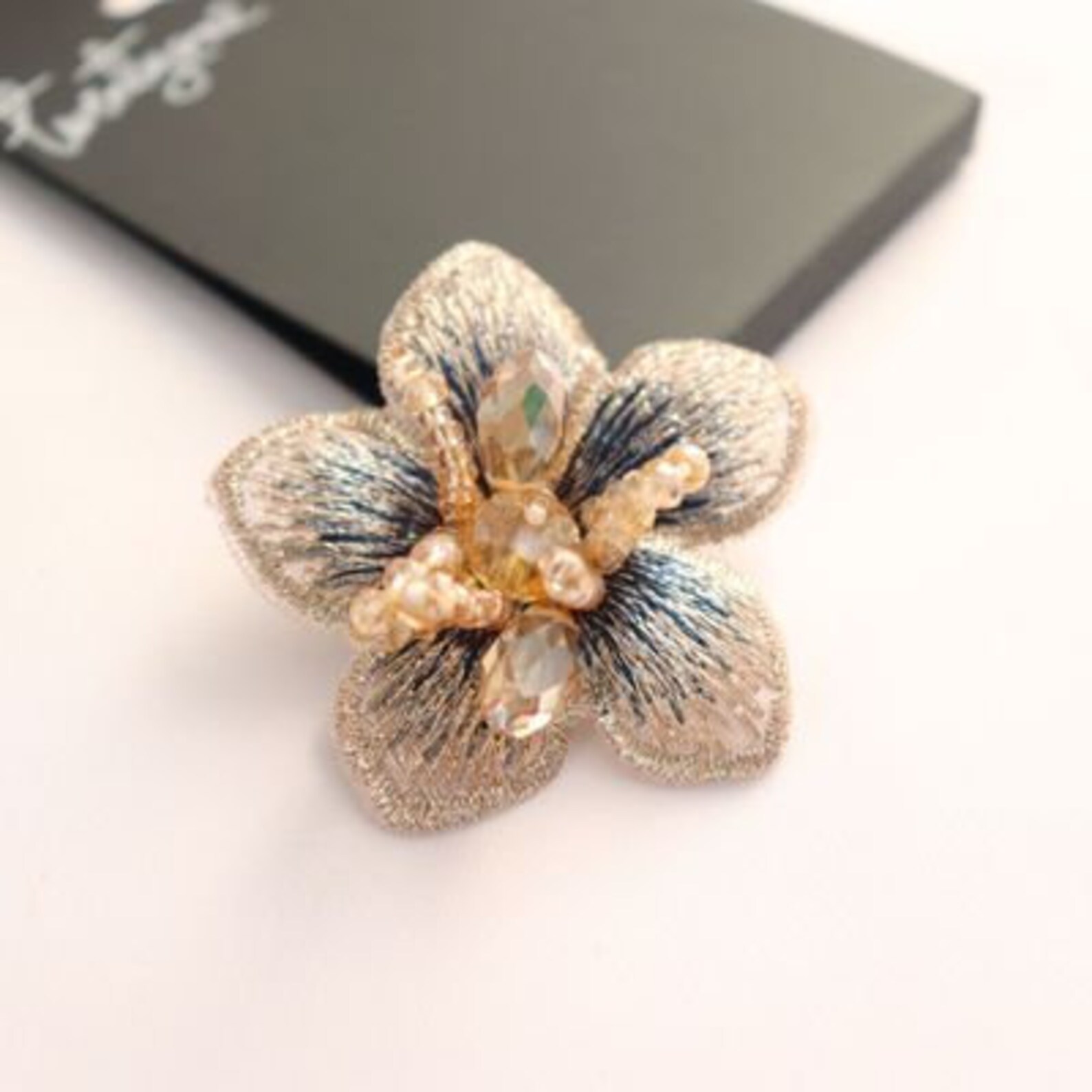 4cm Gradual Stereo Embroidery Fabric Beaded Multi Color Flower Applique ...