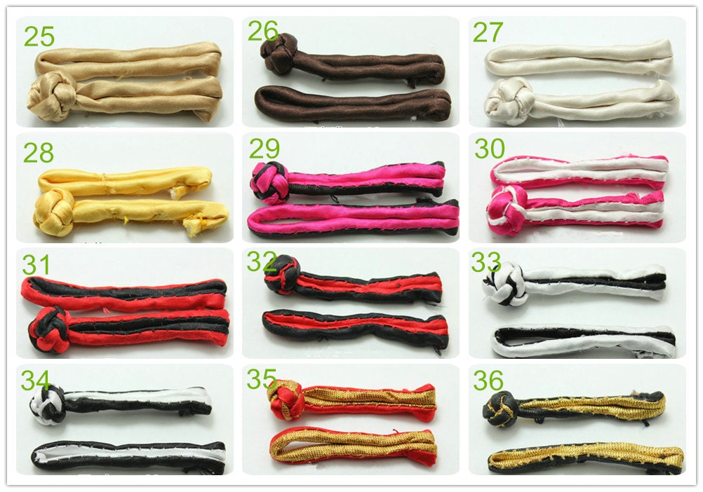 5pieces of 9x0.7cm Tradition Cloth Button DIY Garment Chinese Qipao ...