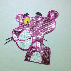 Sequins Beaded Pink Tiger Tigger Appliques Flower Flying Bird Cloth ...