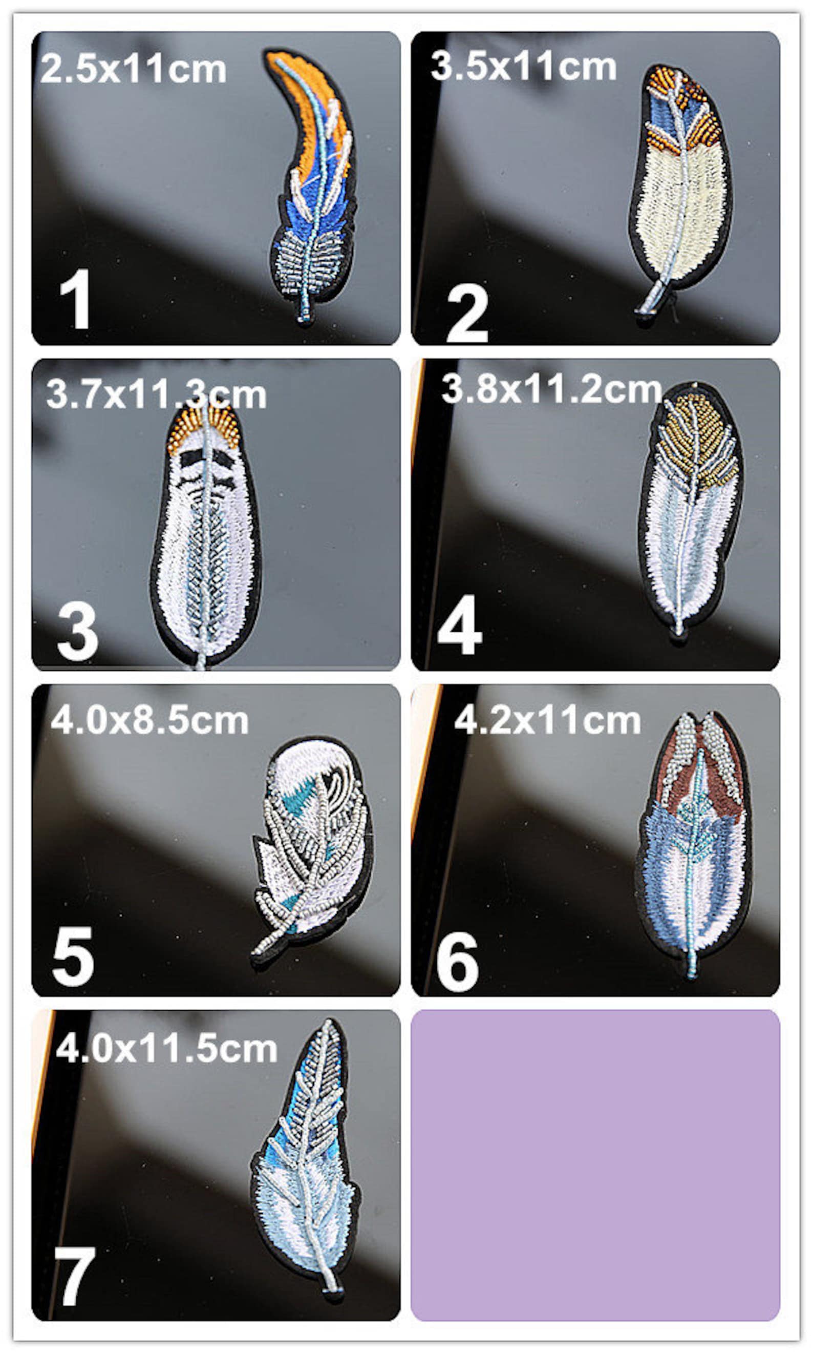 Fabric Embroidery Beaded Feather Applique Cloth Patch DIY | Etsy