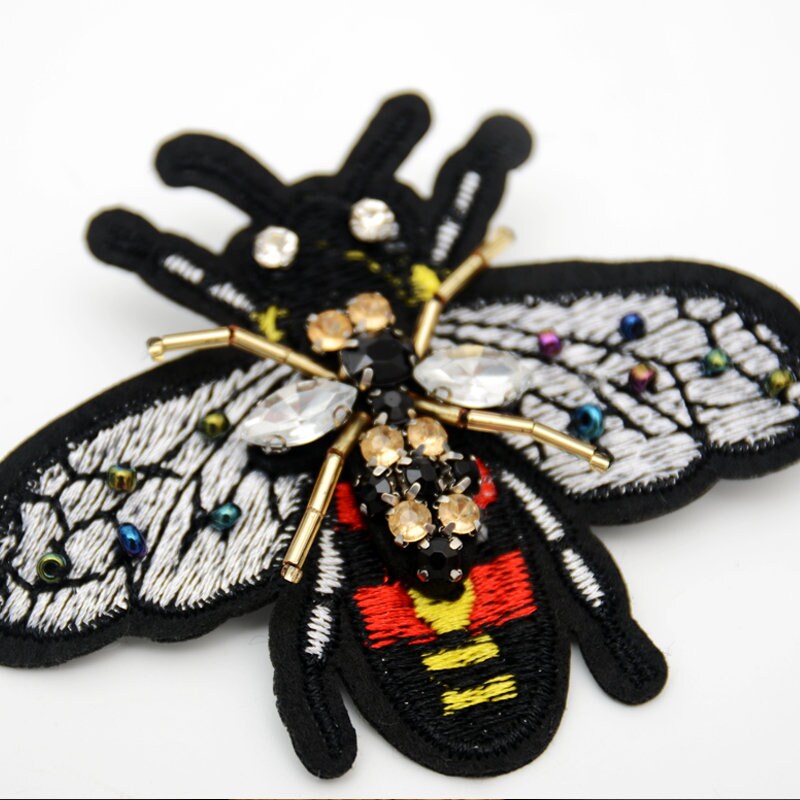 Crystal Beaded Frog Bee Swan Bird Applique Cloth Patch DIY | Etsy