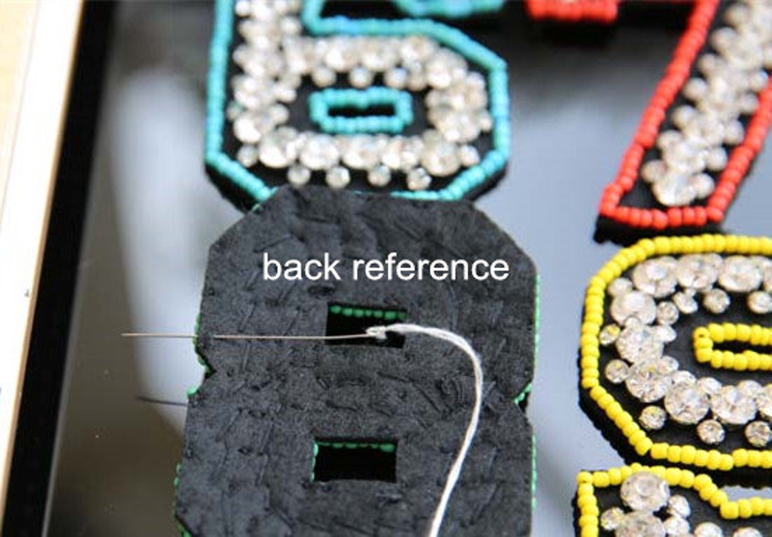 Fabric Crystal Beaded Color Numbers 0 to 9 Number Appliques - Etsy