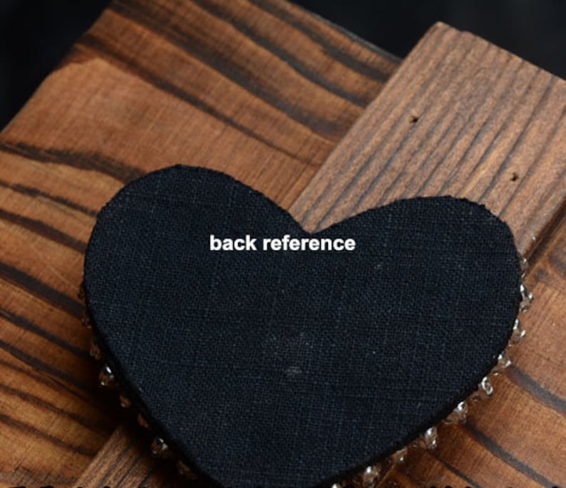 Crystal Beaded Love Heart Applique Sew on Hearts Cloth Patch - Etsy