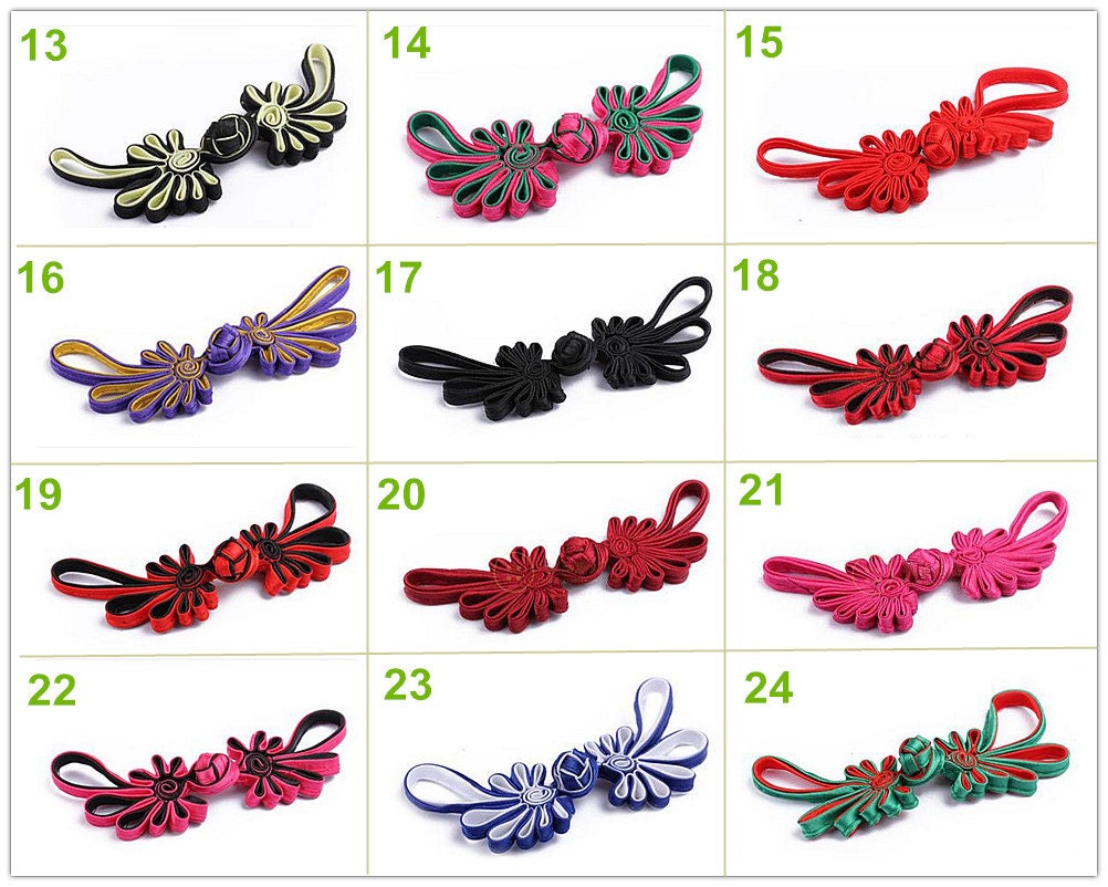 5 Pieces of Single Color 10x3.3cm Tradition Cloth Button Long - Etsy