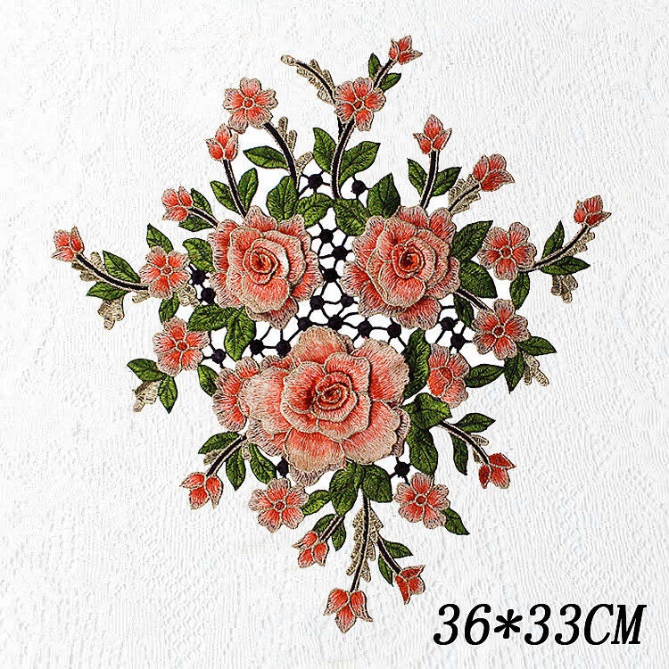 One Set of Single Color Fabric Embroidery Flower Branches - Etsy