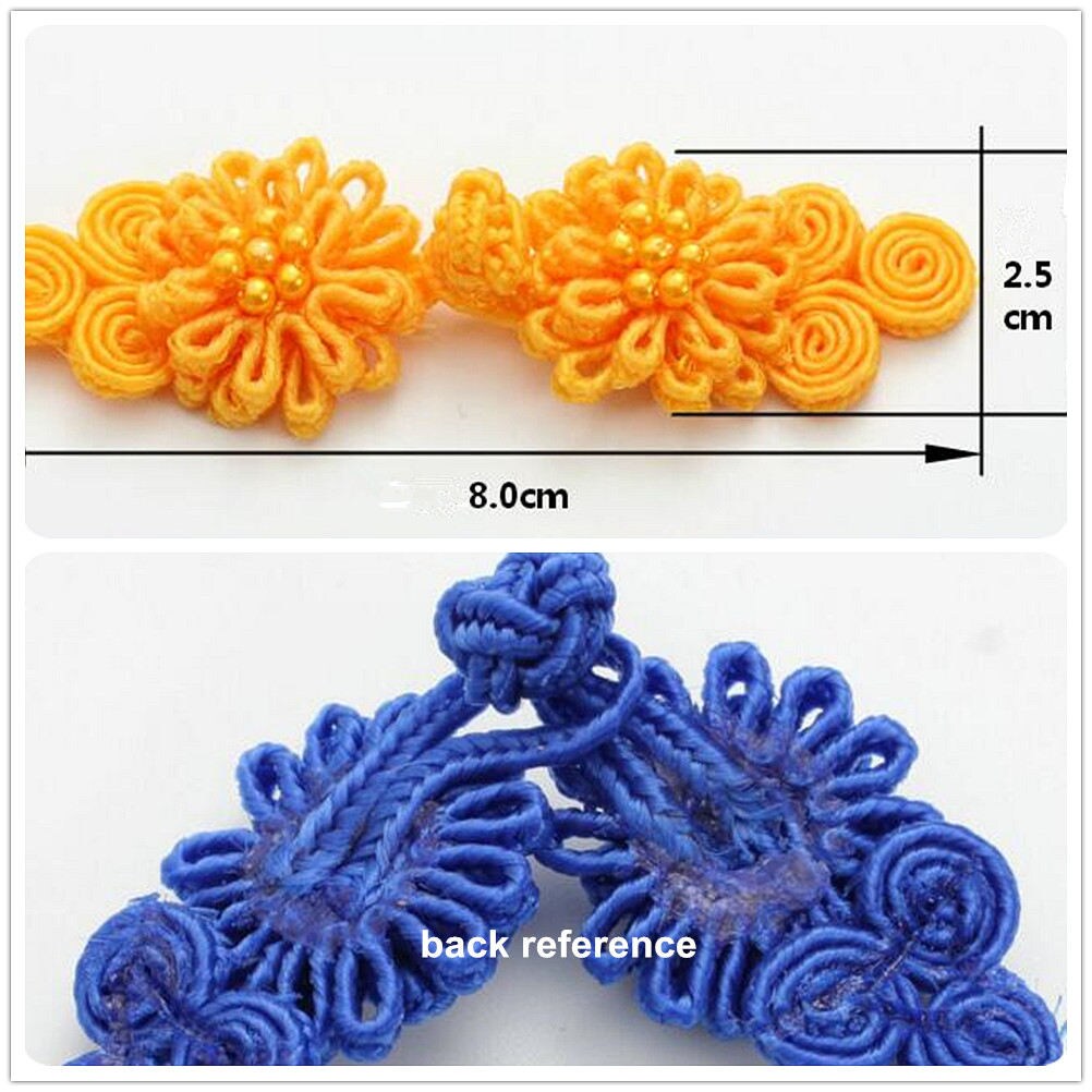 5pieces of Single Color 8x2.5cm Tradition Cloth Beaded Button - Etsy