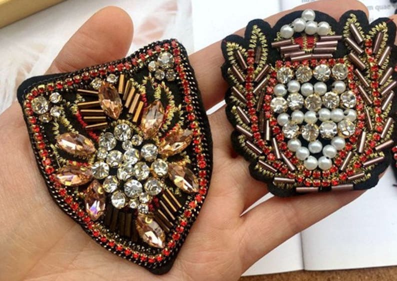 Crystal Beaded Strawberry Badge Applique Cloth Patch DIY - Etsy