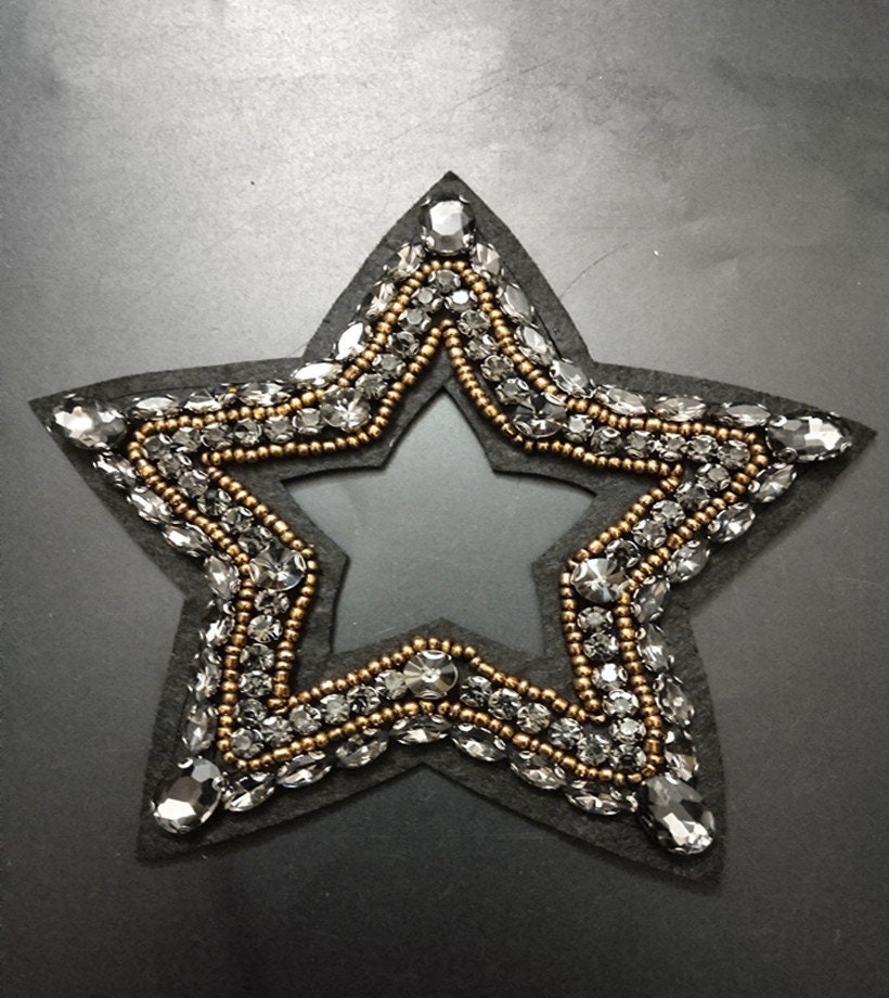 Crystal Beaded Star Eye Applique Tassels Eyes Patch DIY Badge | Etsy