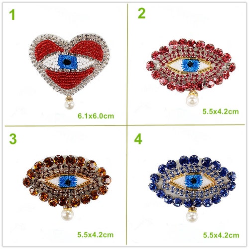 Crystal Glitter Beaded Eye Look Hand Rose Heart Sunglasses - Etsy