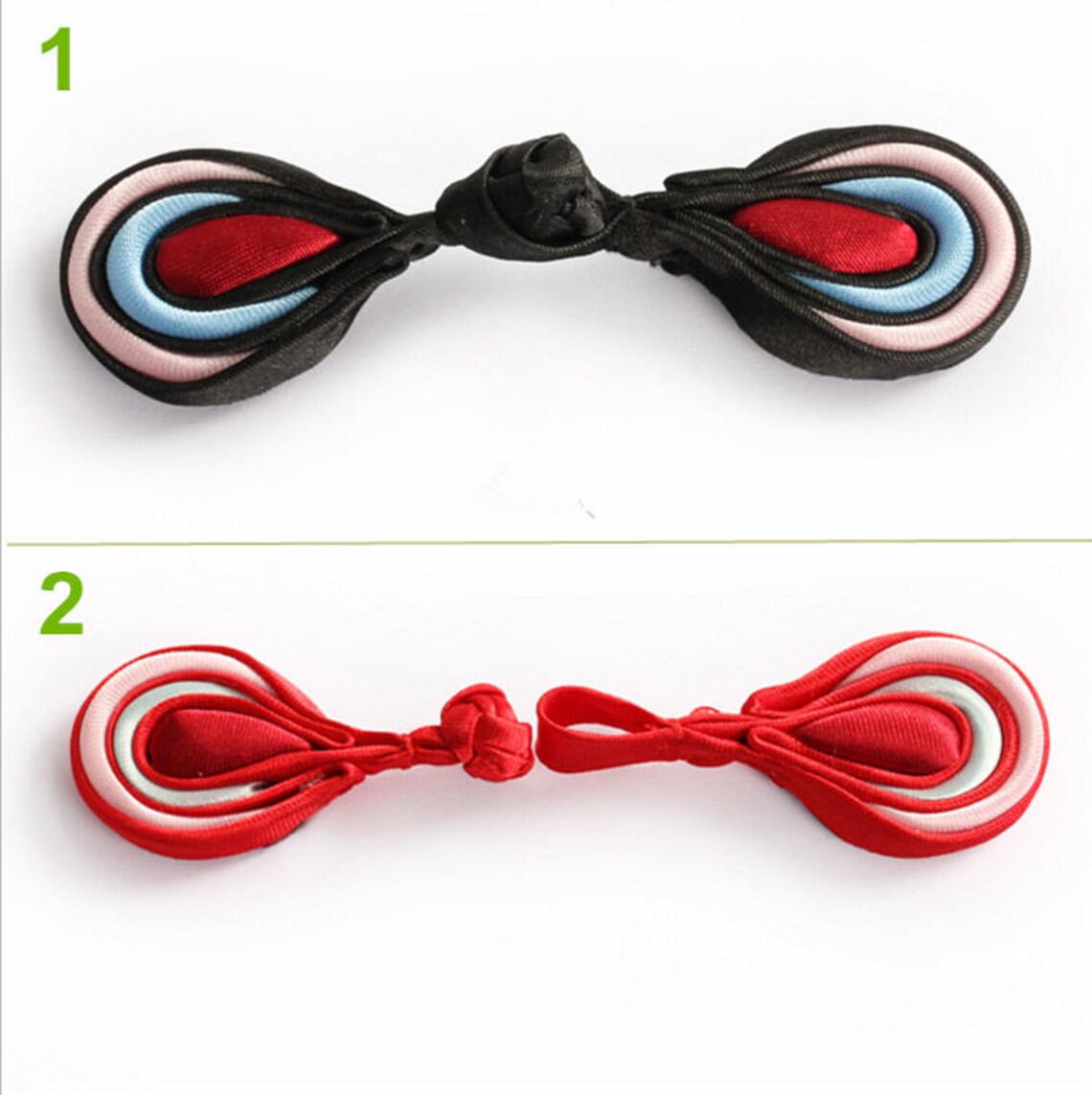 2.0x8.0cm Tradition Satin Pipa Cloth Button DIY Garment Chinese Qipao ...