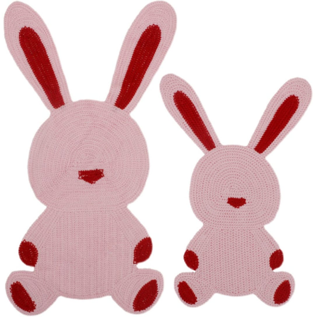 Fabric Rabbit Applique Patch Rabbits Bunny Sew on Cloth DIY Garment ...
