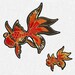 One Set of Fabric Sequins Applique Gold Fish Sew on Applique - Etsy