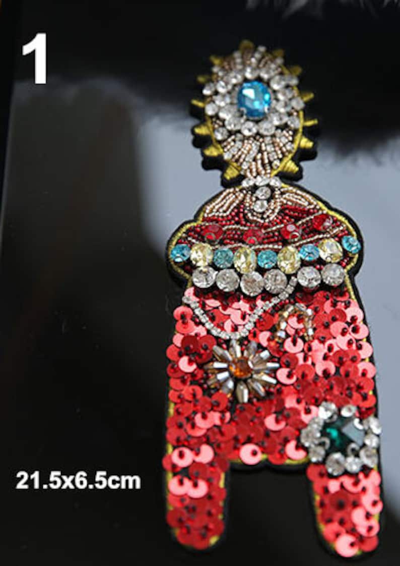 Crystal Sequins Beaded Queen Bee Snake Applique Cloth DIY - Etsy