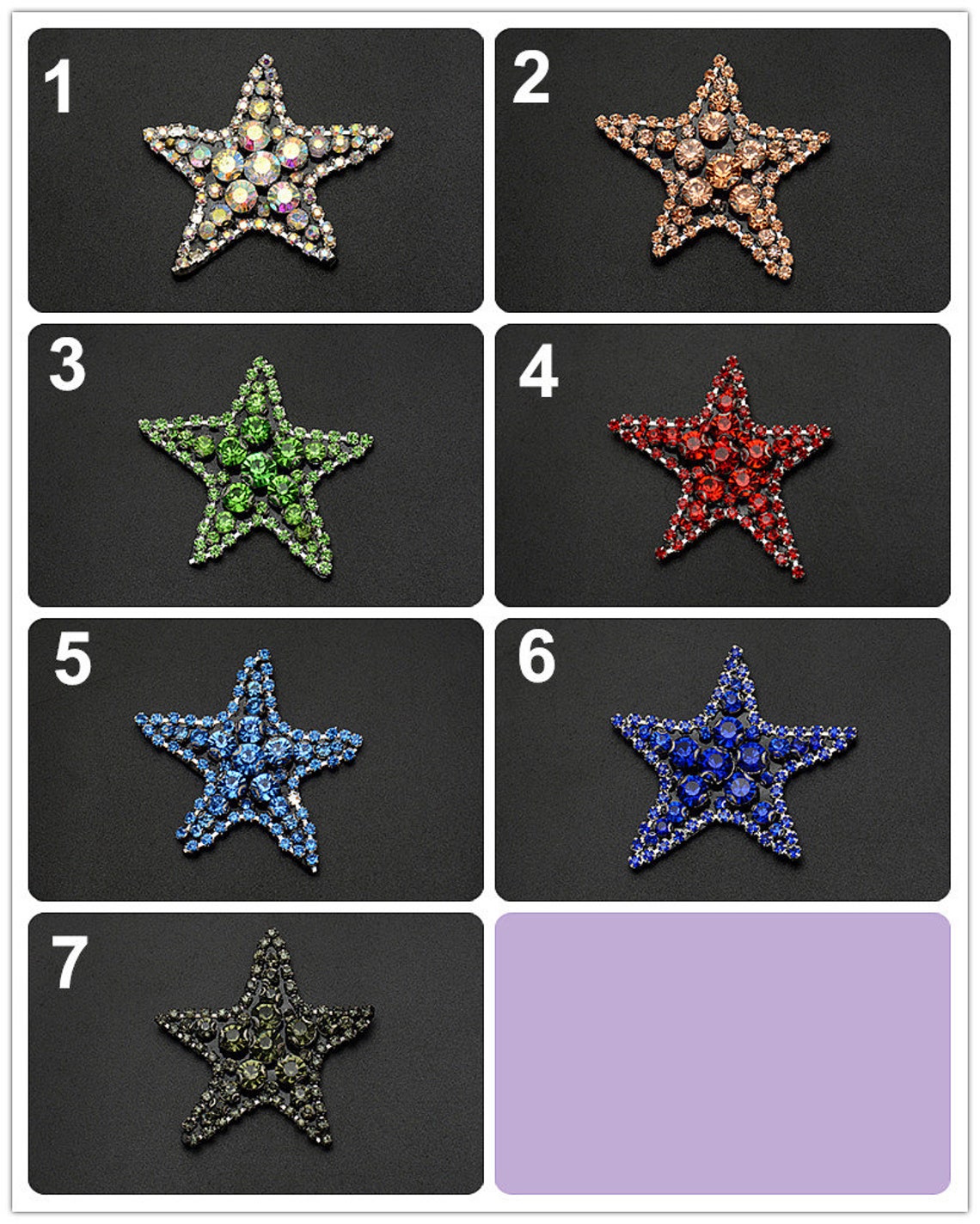 5.5x5.7cm Crystal Beaded Red Star Gold Blue Green Star Applique Stars ...
