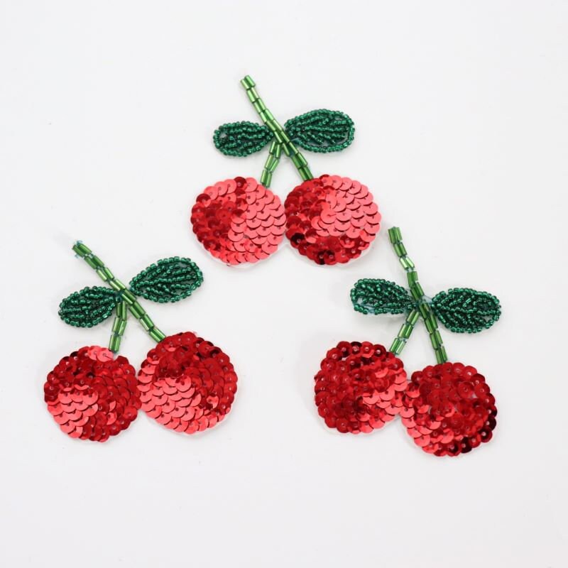 Crystal Beaded Fabric Sequins Flower Bird Flamingo Cherry - Etsy