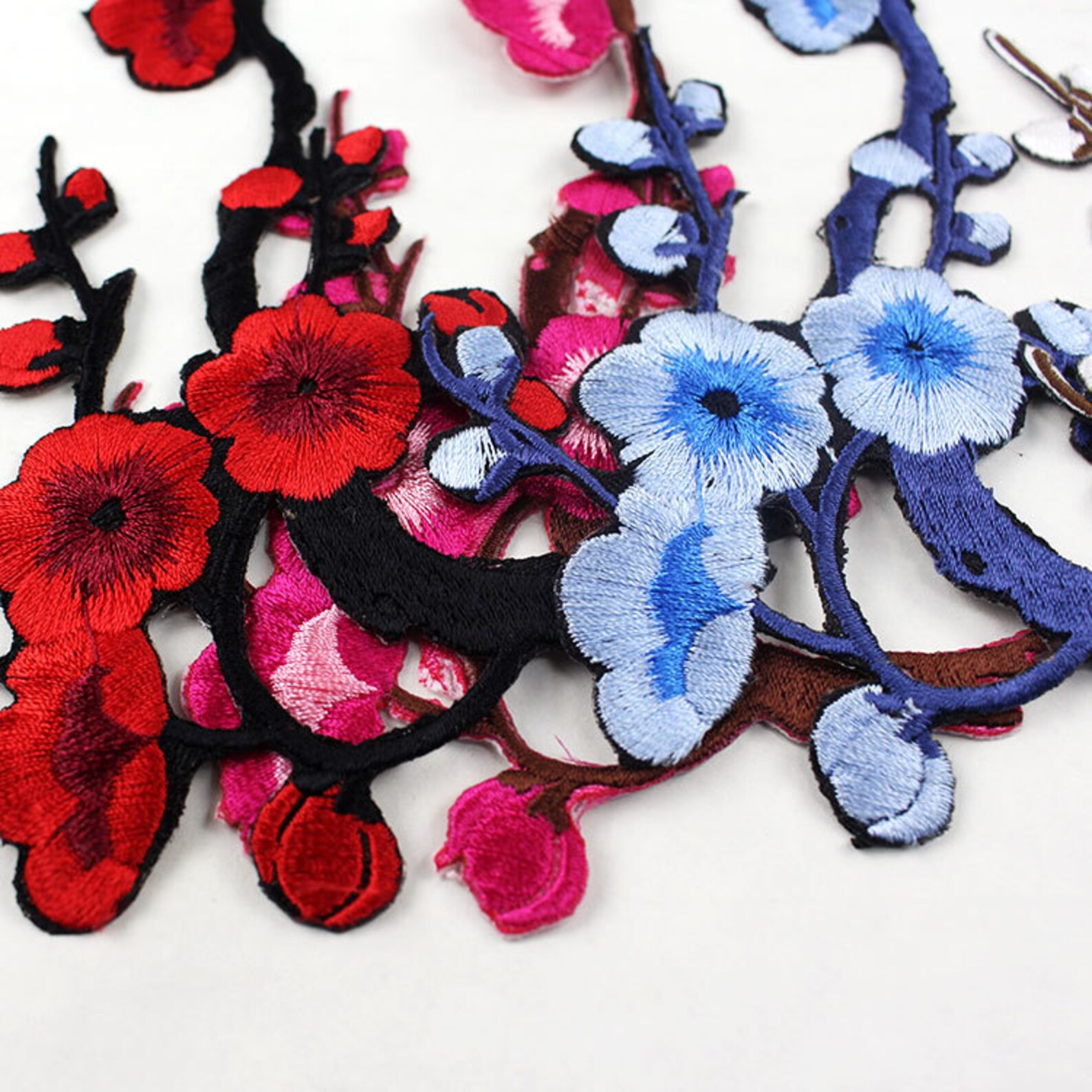 11.5x41cm Fabric Applique Flower Cloth Handsew Applique DIY Garment ...