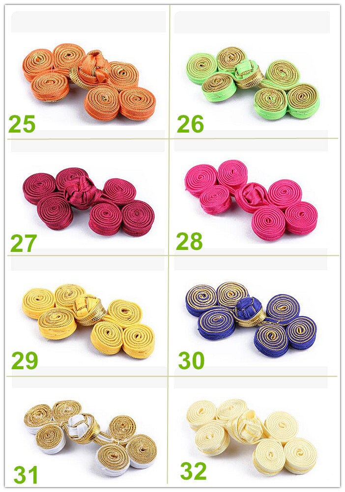 5pieces Single Color 6.0x2.5cm Tradition Cloth Button Chinese Pipa ...