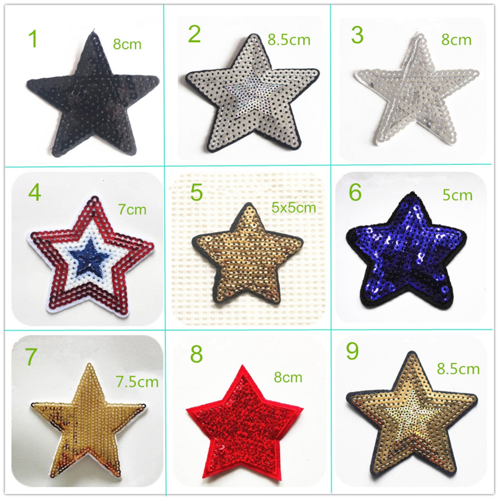 Shining Star Applique Cloth Patch DIY Garment Accessories | Etsy