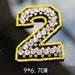 Fabric Crystal Beaded Color Numbers 0 to 9 Number Appliques - Etsy