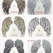 Pair of Glitter Silver Golden Angel Wing Applique Cloth Stickers DIY ...