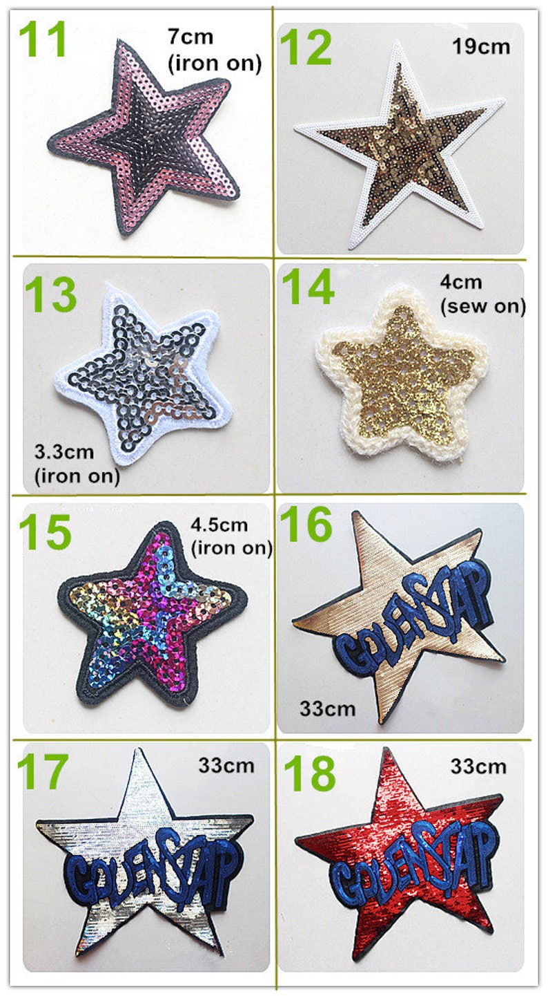 Shining Star Applique Cloth Patch DIY Garment Accessories | Etsy