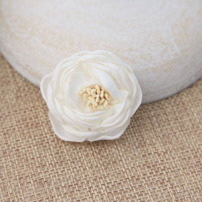 Fabric White Flower Applique Flowers Cloth Patch DIY Garment | Etsy