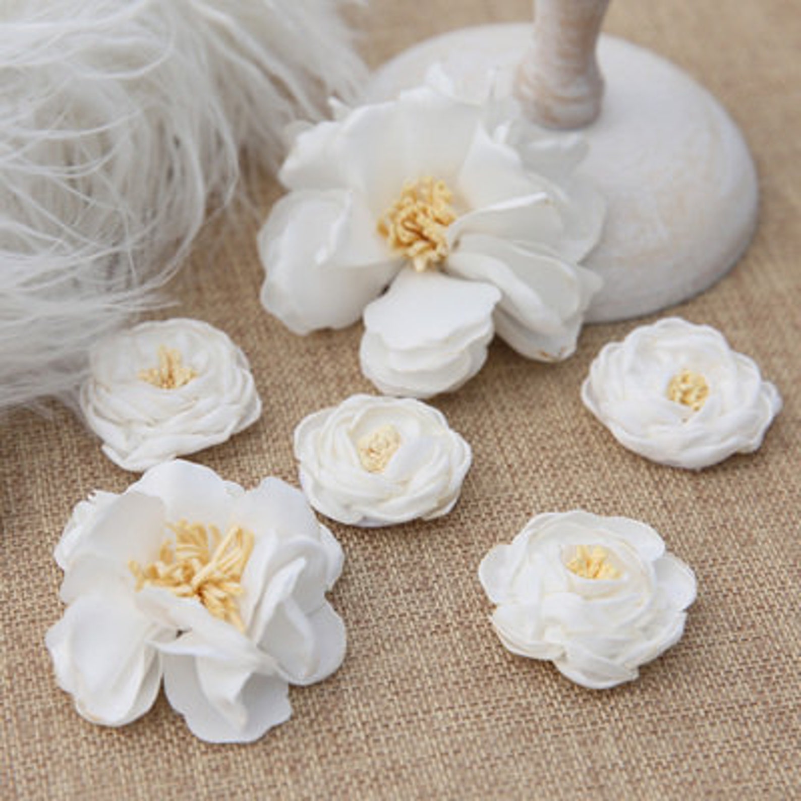 Fabric White Flower Applique Flowers Cloth Patch DIY Garment | Etsy