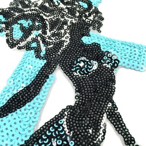 Sequins Beaded Heart Mermaid Lips Applique Letter Lip Cloth - Etsy