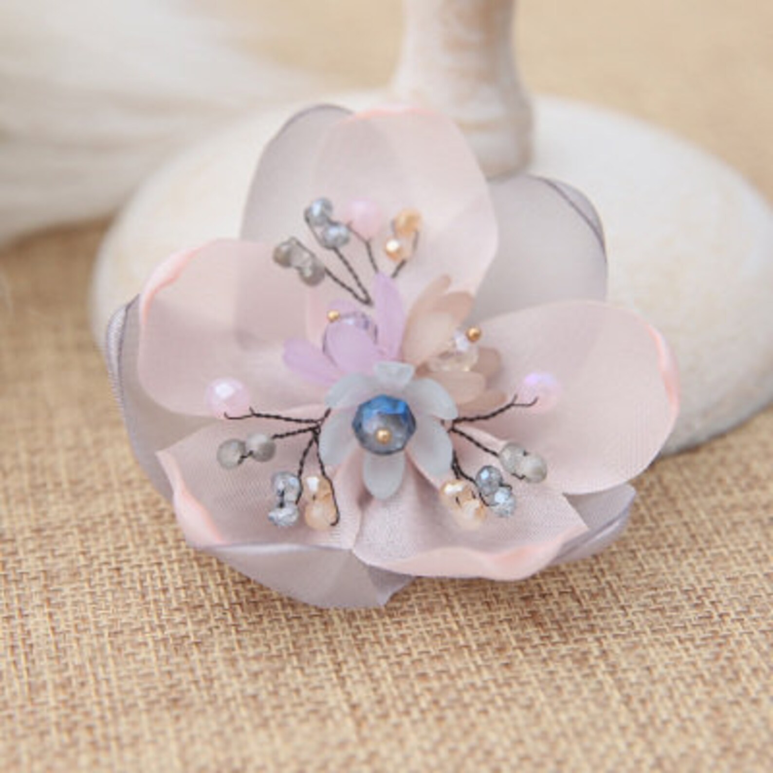 Fabric White Flower Applique Flowers Cloth Patch DIY Garment | Etsy