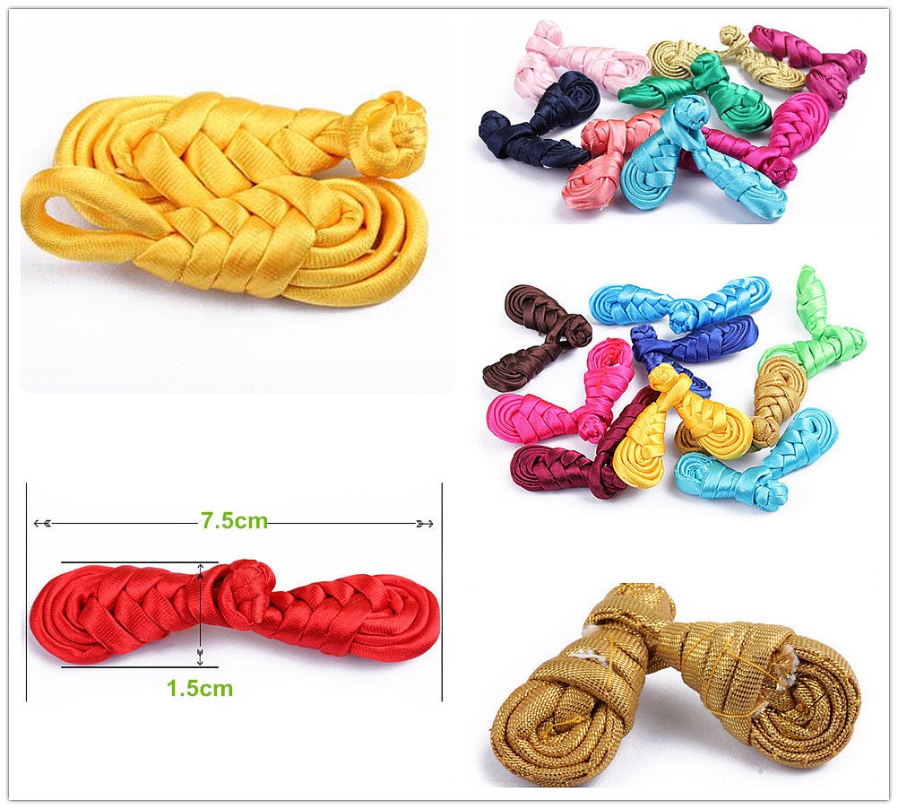 5pieces of Single Color 7.5x1.5cm Tradition Cloth Button - Etsy