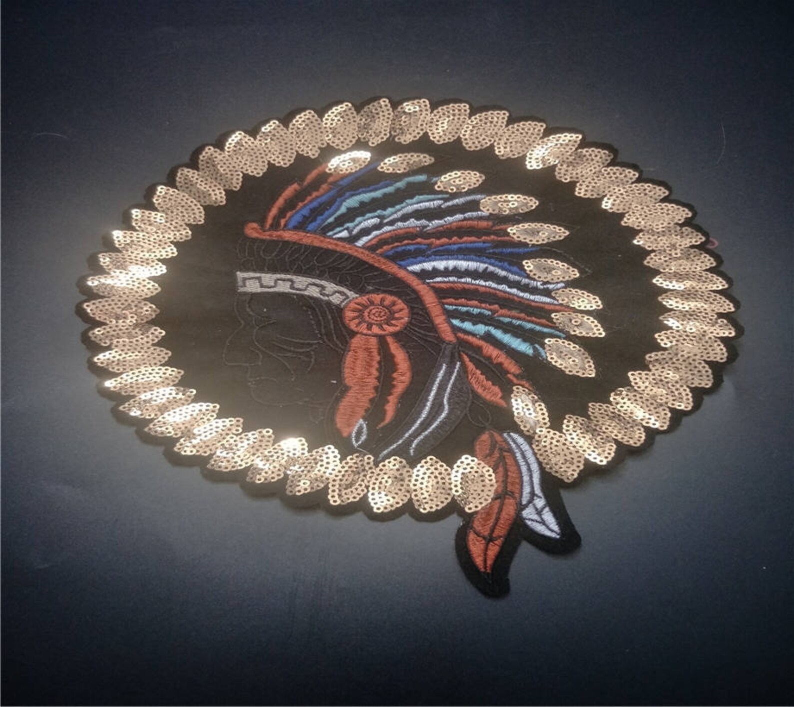 Glitter Sequins Beaded Heart Bear Chips Indian Applique Cloth - Etsy