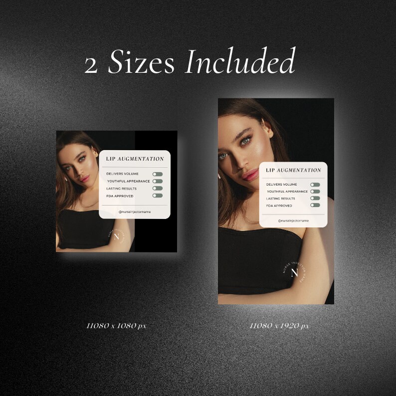 Nurse Injector Instagram Template Botox & Filler Aesthetic Nurse Lip ...