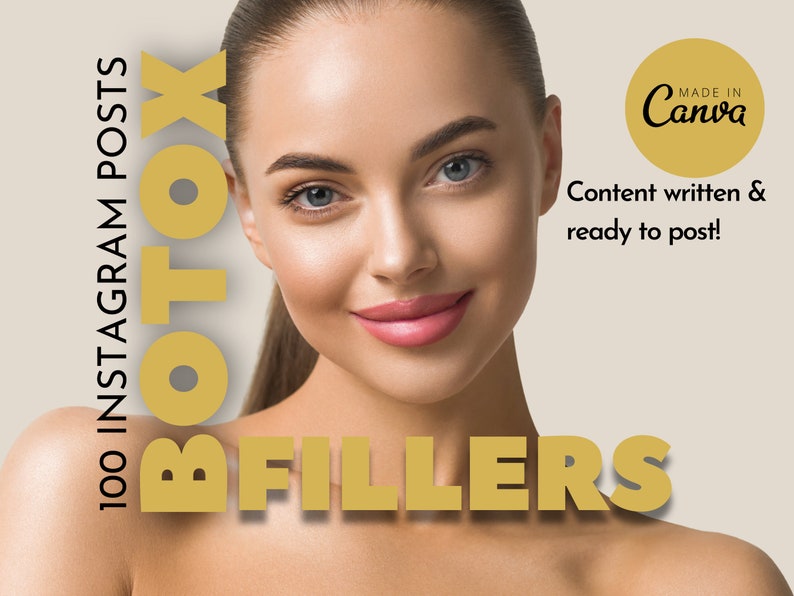 Botox and Filler Instagram Templates Gold Luxury, Botox Templates ...