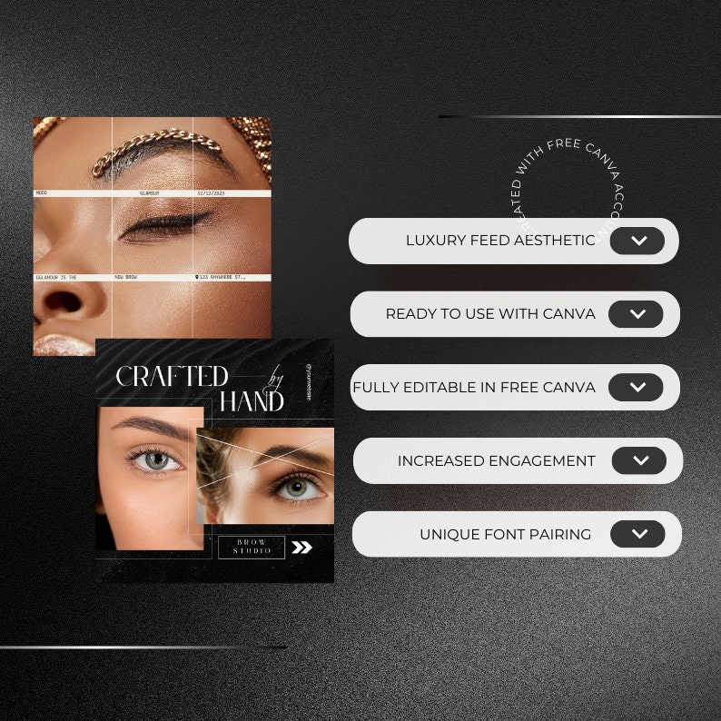Brow Tech Instagram Templates Microblading Instagram Post PMU Instagram ...