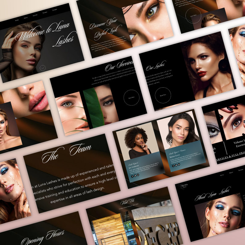 Wix Website Design Lash Template, Wix for Eyelashes, Website Lash ...