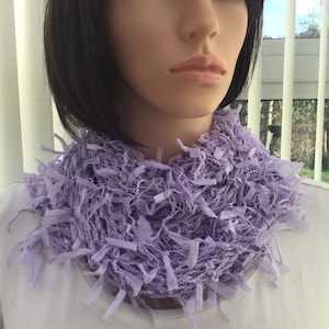 Pale Lilac Scarf, in a Beautiful Ribbon Thread, That’s Both Feminine ...