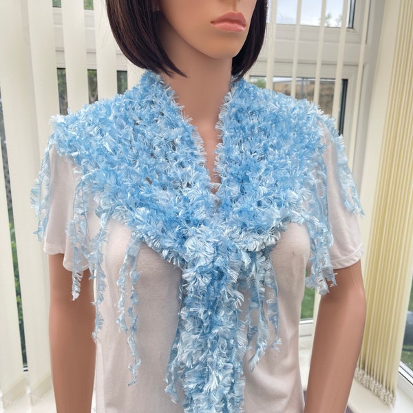 Blue Scarf - Etsy