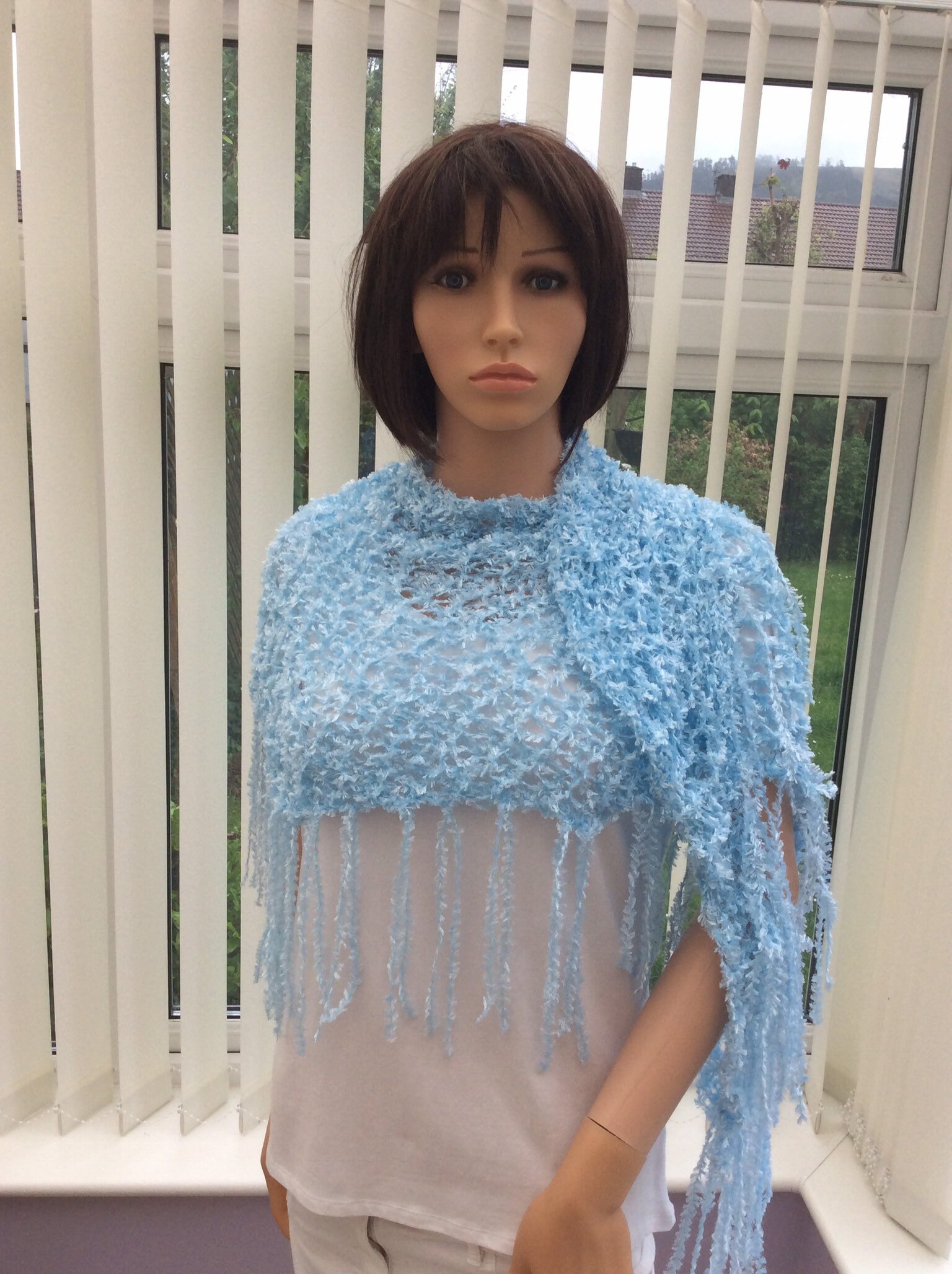 Light blue scarf powder blue scarf sky blue scarf subtle | Etsy