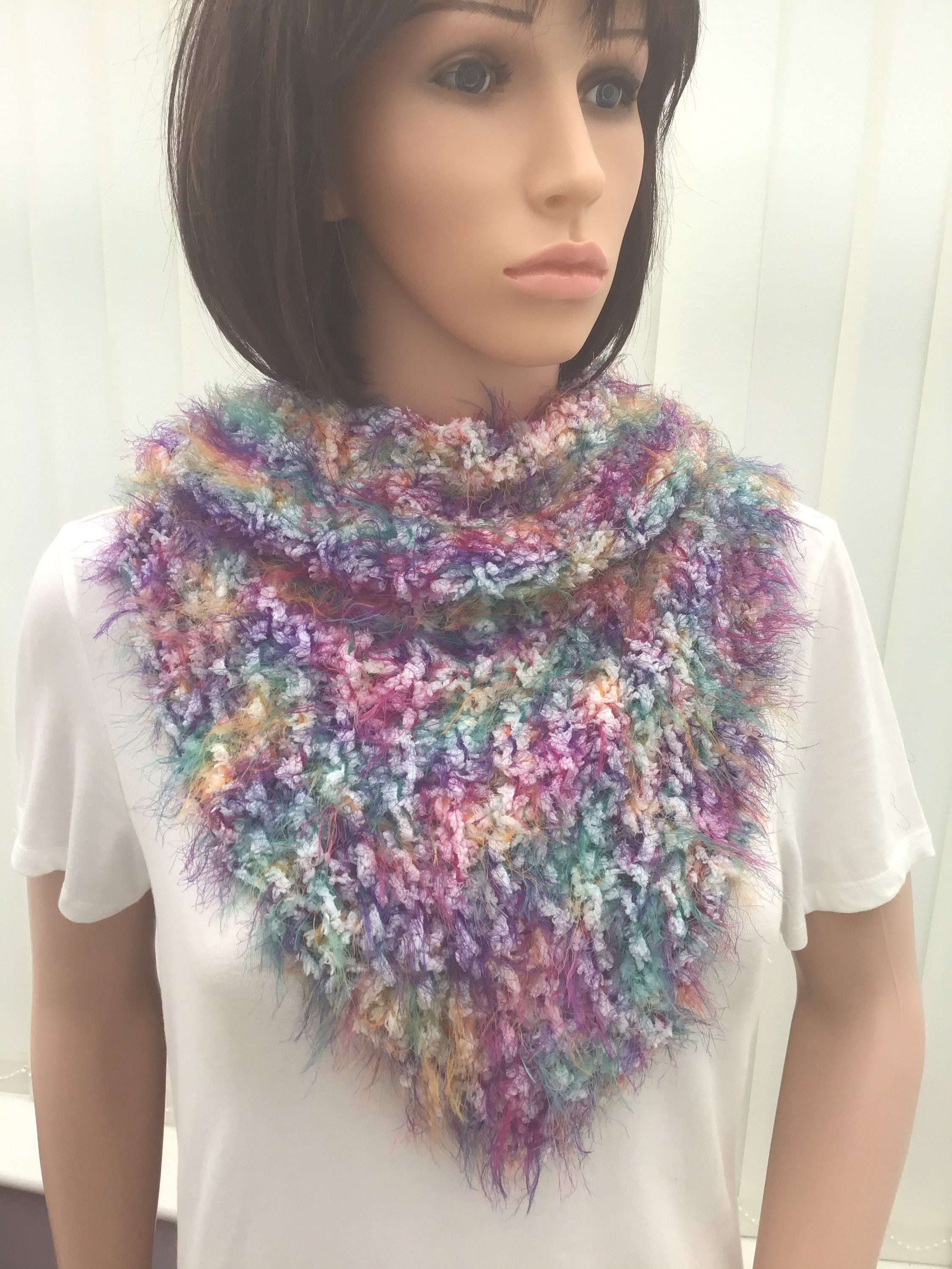 Bespoke and unique stunning multicolour shawl thats very | Etsy