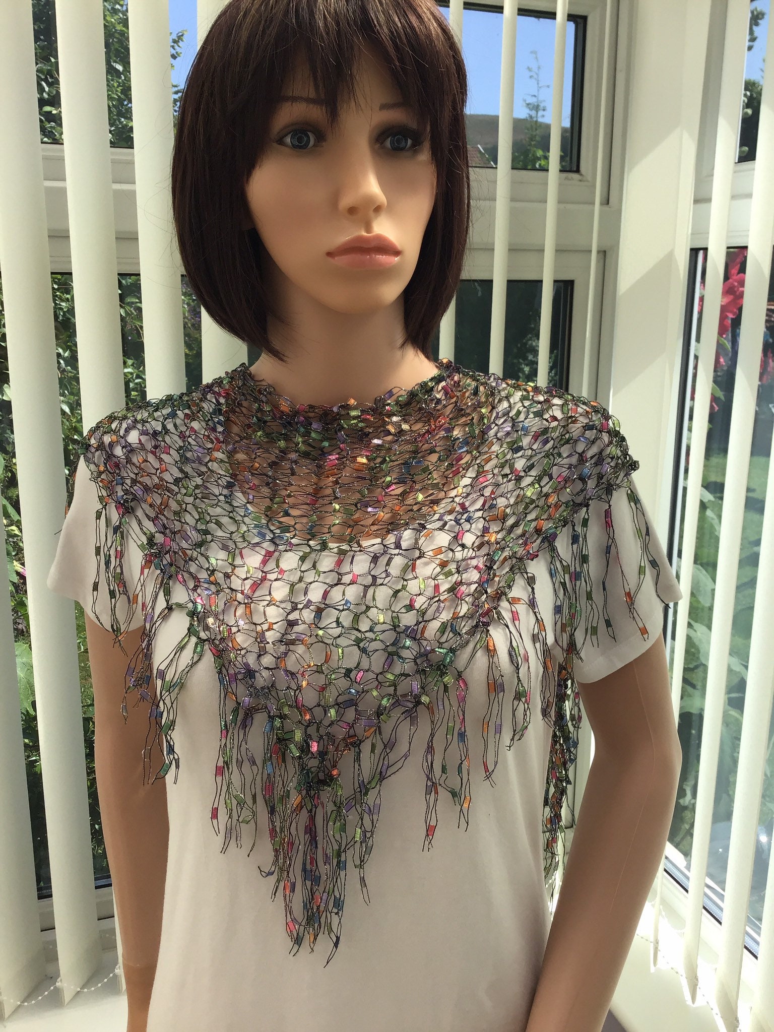 Sparkly Fun Scarf in Multi Shades Just Asking to Be Noticed - Etsy