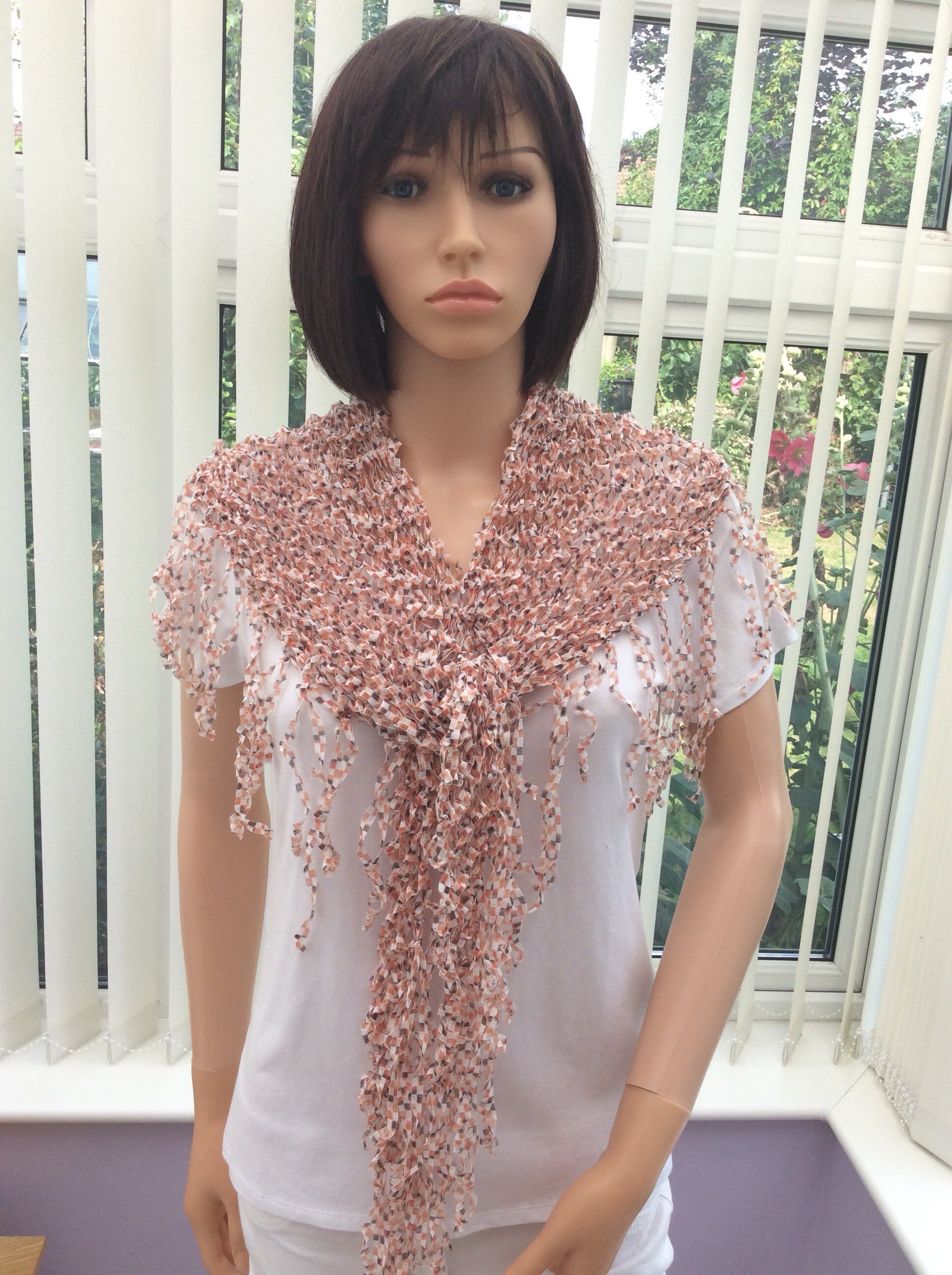 Uniquely Striking & Unusual Scarf in a Mix of Brown Orange - Etsy