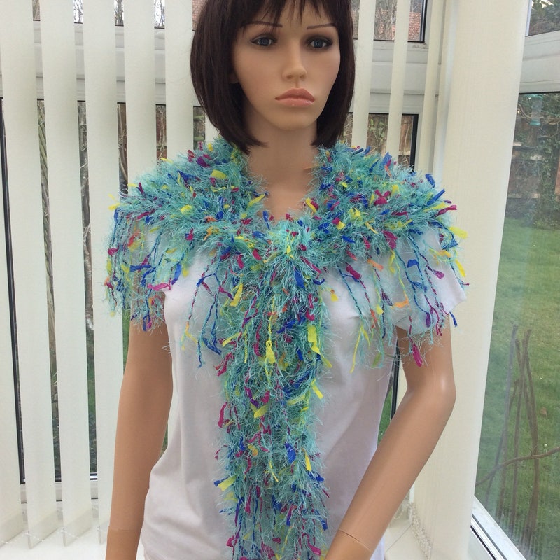 Ribbon Yarn Scarf - Etsy