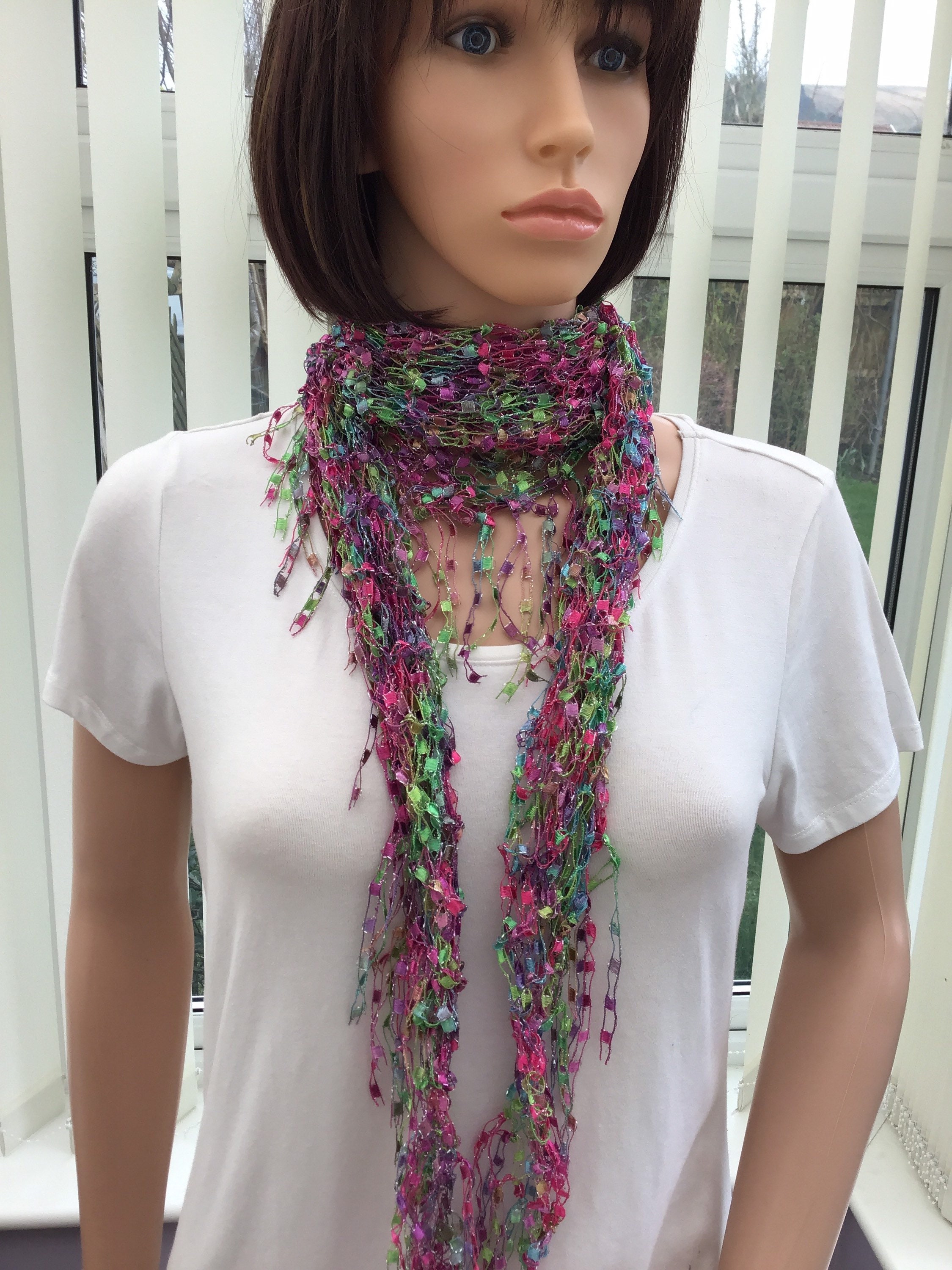 Stunning Scarf, is Simply Bursting With Colour, Very Pretty Neckwear, a ...