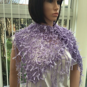 Pale Lilac Scarf, in a Beautiful Ribbon Thread, That’s Both Feminine ...