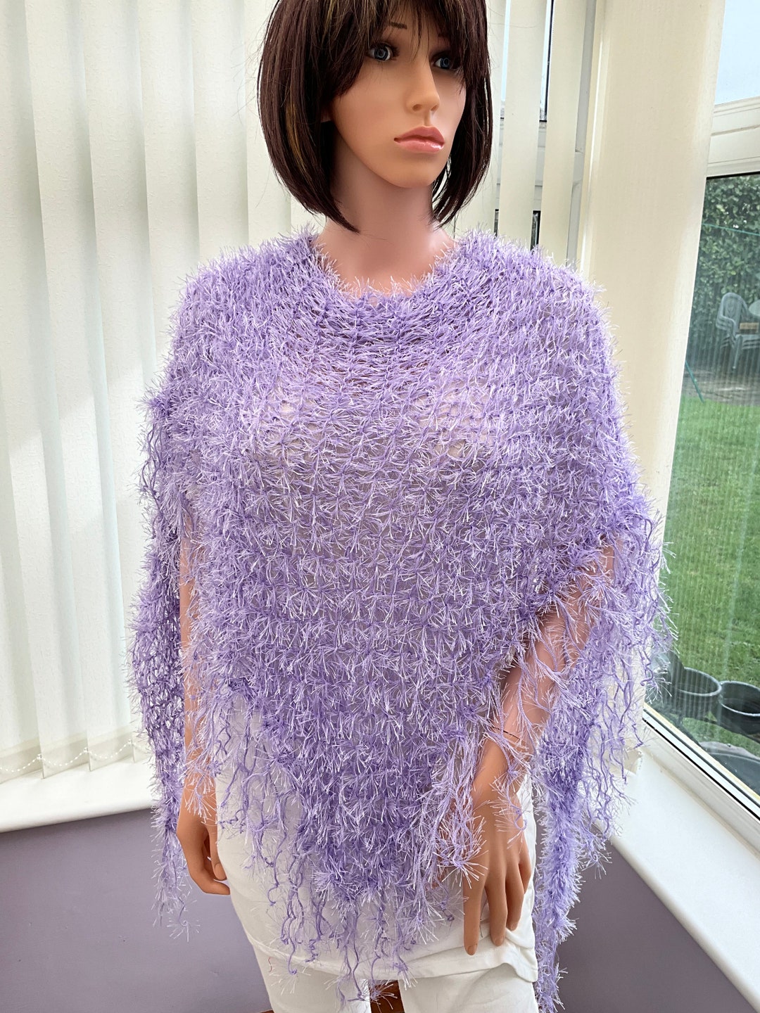 Lavender Shawl, Light Shoulder Cover, Present for Mummy, Gift Idea ...